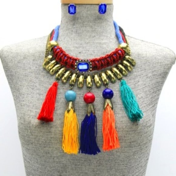 Jewelry | Fabulous Boho Chic Gypsy Chic Tassel Fringe Antique Gold ...